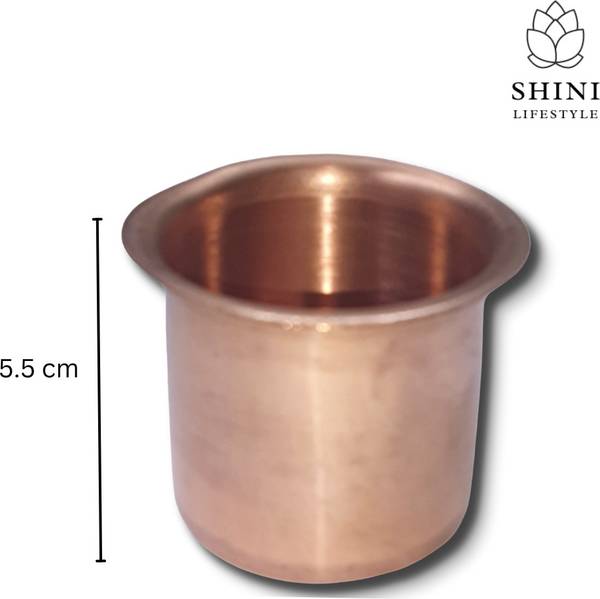 SHINI LIFESTYLE Copper Panch Patra Glass with arga & aachmani ...