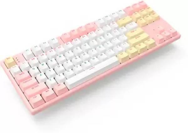 HELLO GANSS GS 87 C-HT White Peach Bluetooth, Wired USB, Wireless Gaming Keyboard - Price History