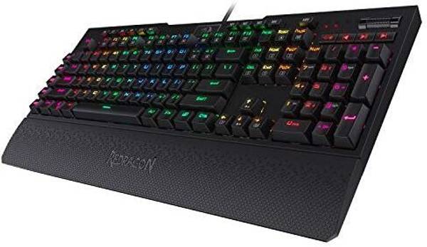 Redragon K586 Brahma RGB Mechanical Gaming Keyboard with Red Switches Bluetooth Gaming Keyboard ...