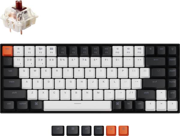 Keychron K2 Wireless Hot-swappable Mechanical Keyboard/ White Backlight ...