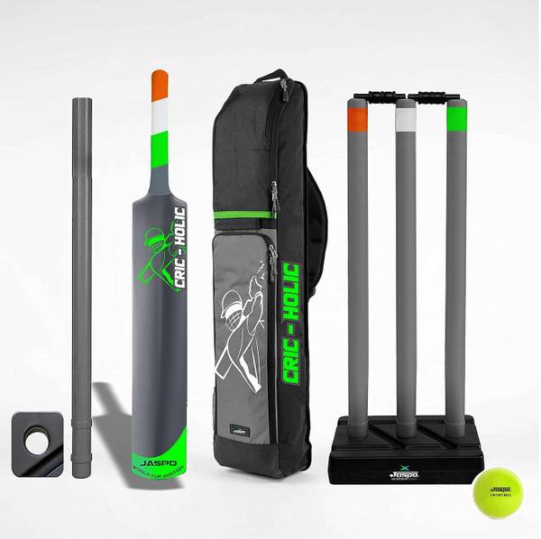 Jaspo Cric-Holic Heavy Duty Plastic Cricket Bat Kit,Full Size (34 X4 ...