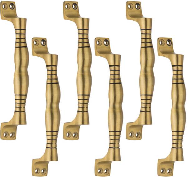 Devos ROYAL 4 LINES Antique Brass Finish Premium Door Handles Gold ...