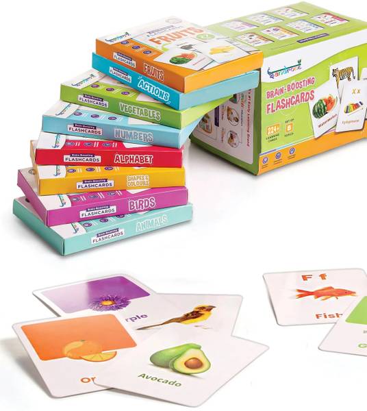 Sandrone Premium Early Learning 8 in 1 Flash Cards for Kids - Price History