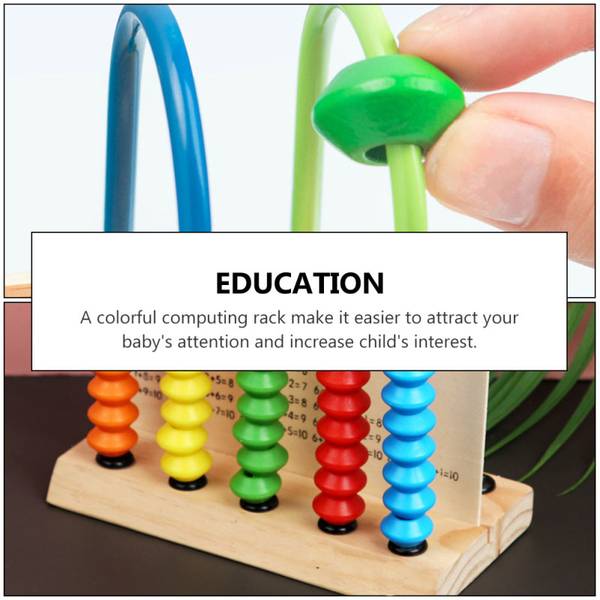 blue seed Spike Abacus Counting Ring Calculating Number Learning Board ...