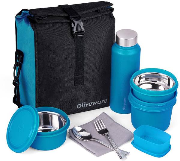 Oliveware Teso Pro Elite Satinless steel with Bottle (Blue-Pro)|Leak ...