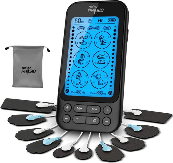 DR PHYSIO USA 1050 Dual Channel EMS Tens Massage Machine for Body Pain ...