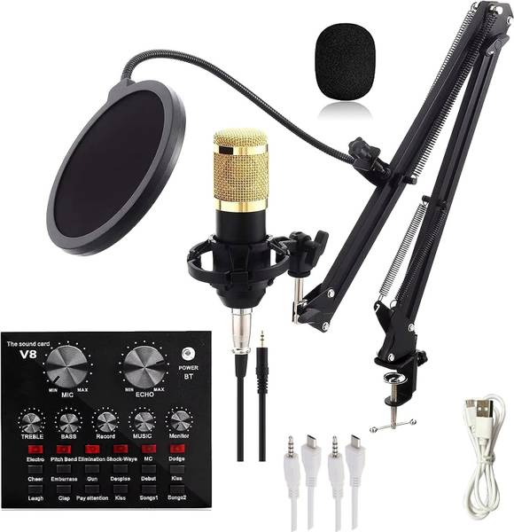 WRADER Professional Studio Microphone with Sound Card Full Setup Studio ...
