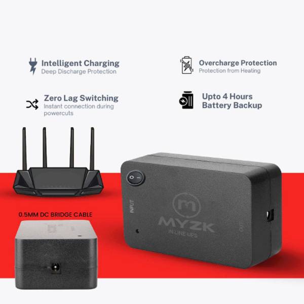 MYZK Mini UPS for 12V WiFi Router, Broadband Modem, WiFi Router UPS ...