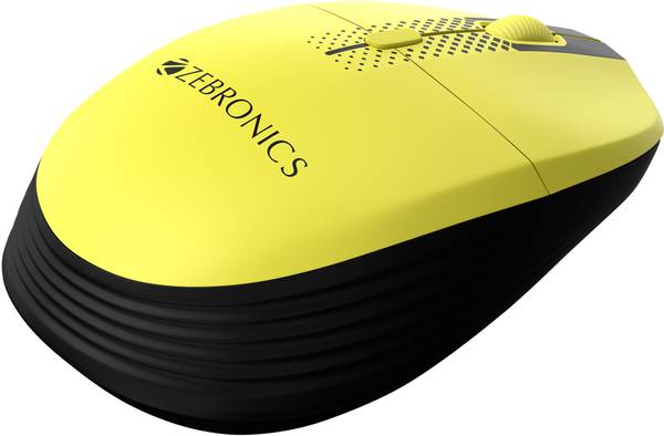 ZEBRONICS ZEB-POP 2.4GHz Wireless Mouse Nano Receiver, 4 Buttons(YELLOW ...