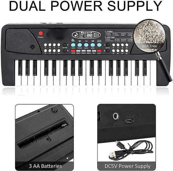 KAVANA Piano Keyboard / Piano for Kids with Microphone Portable ...