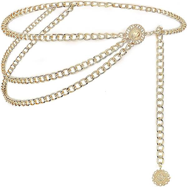 RVM Jewels Waist Chain Belt Gold Metal Body Chains Fancy Belly Party ...