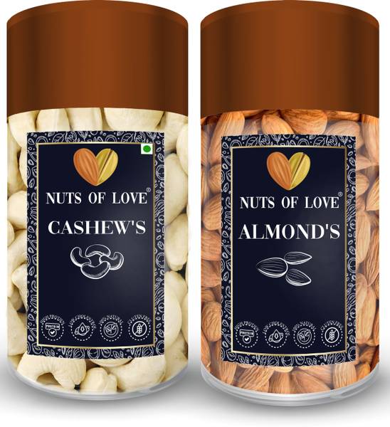 nutsoflove Premium Mix Dry Fruits and Nuts - Combo Pack Badam + Kaju ...