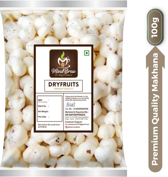 MindBrew Phool Makhana Lotus Seed Pop/Gorgon Nut Puffed Kernels Fox Nut ...