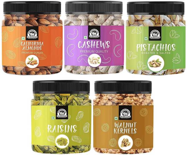 WONDERLAND Foods - Dry Fruits Combo Badam Pista Kaju Kishmish 200g Each ...