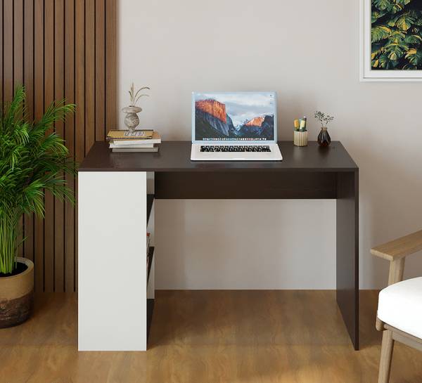 FURNEASER Lexus Computer Table with Shelf, Laptop Table Standard Size ...