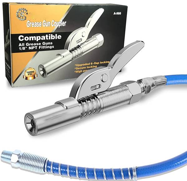 HASTHIP Gun Coupler Quick Lock and Release Grease Coupler with 12 Flex ...