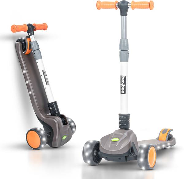 baybee 3 Wheel Runner Skate Scooter for Kids with LED PU Wheels, Deck ...