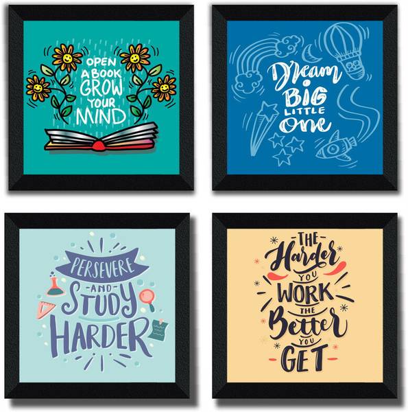 saf Set Of 4 Motivational Quotes Painting for Study Room ,School And ...