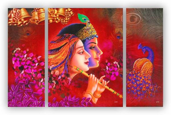 Khatu Crafts Radha Krishna New Painting Digital Reprint 12 inch x 18 ...