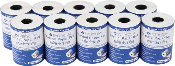 Everycom Thermal Receipt Paper Roll Premium Quality 58mm(2 inch) x 25 ...