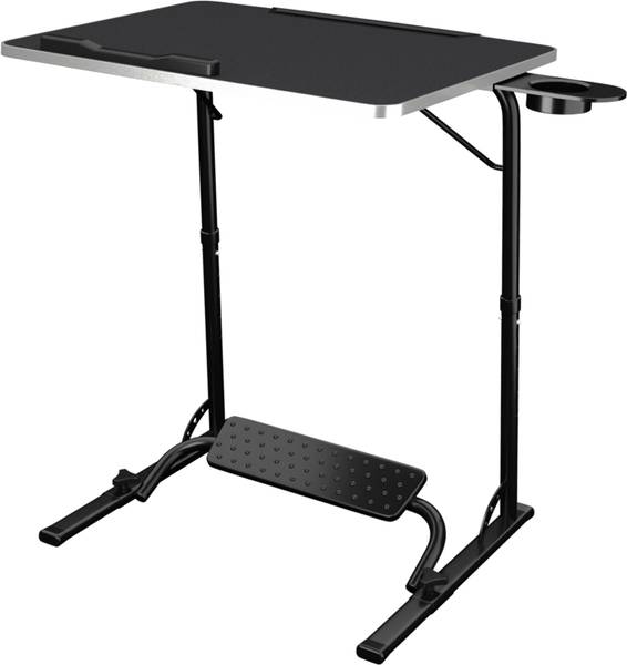 TABLE MAGIC Black XL Pro Laptop Table with Footrest and Cup Holder ...