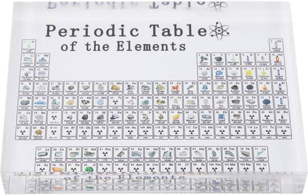 Large 3D Periodic Table of Elements Chart, 118 Elements Print On ...