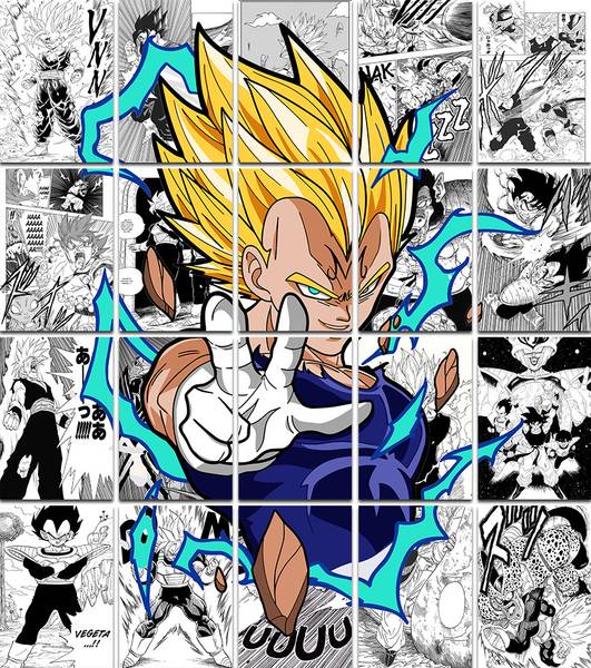 Set of 20 vegeta wall collage kit | A4 (11.9x8.3 inch) | dragonball z ...