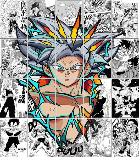 Set of 20 goku ultra instinct wall collage kit | A4 (11.9x8.3 inch ...