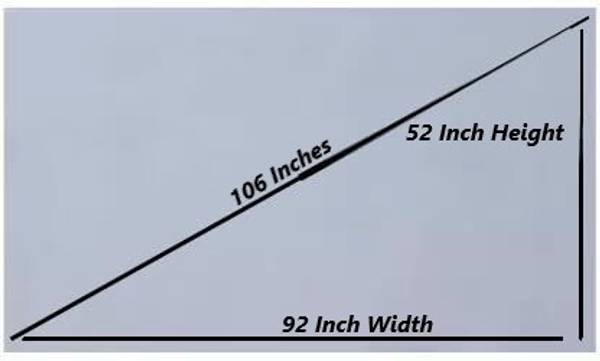 Vilro 106 Inch ProjectionALR Grey Screen,4K HD16:9Foldable Anti-Crease ...