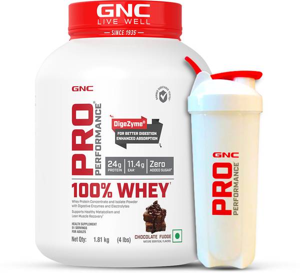 GNC Pro Performance 100% Whey Protein Powder & Shaker | 4 lbs ...