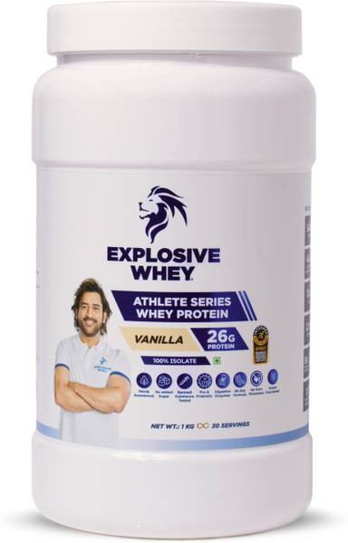EXPLOSIVE WHEY Whey Protein 100% Isolate Trusted by MS Dhoni, 1 kg ...