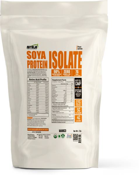 NutriJa Soya Protein Isolate 90% (2Lbs Mango) Plant-Based Protein ...