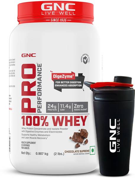 GNC Pro Performance 100% Whey Protein Powder & Shaker | 2 lbs ...