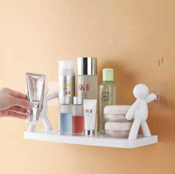 Larssst official Adhesive Sticker Multipurpose Storage Rack Plastic ...
