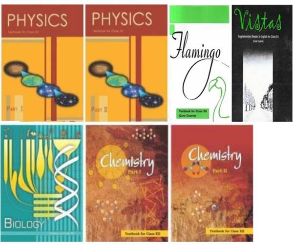 Ncert Class 12 Book Pcbe Set (7) Physics Part 1,2 Chemistry Part 1,2 ...