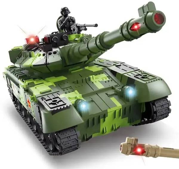 Kidyoz Moka Infrared Ray Shooting Rotating Electric Battle Tank 1:18 2 ...