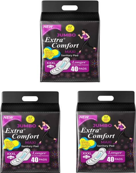 jumbo extra comfort Sanitary Pad {3 Pack Of 120 Pads} Sanitary Pad ...