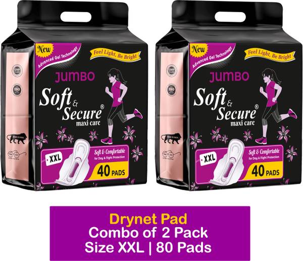 soft & secure SOFT & RASH FREE XXL SANITARY PAD, WITH 3 SECOND ...