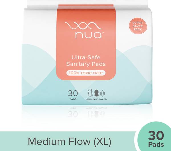 Nua Ultra Safe|SUPER SAVER PACK|Medium Flow - XL| Sanitary Pad - Price ...
