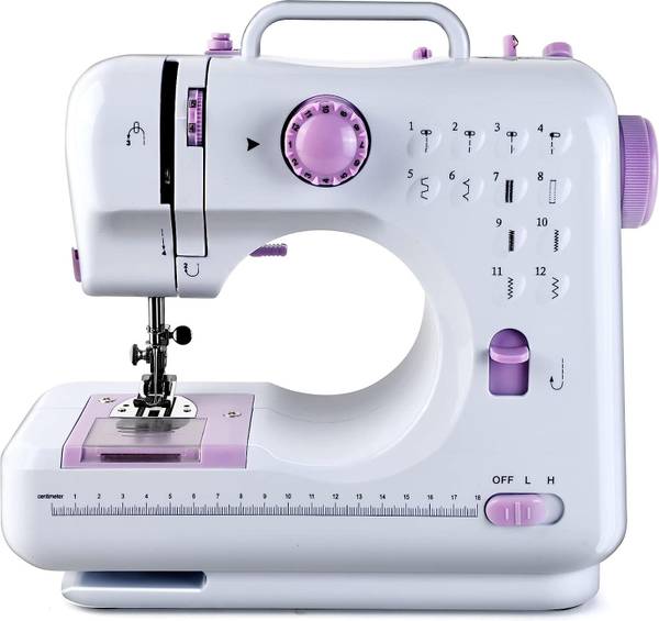 Onshoppy Purple 12 Built-in Stitches, Reverse Stitch,Storage Drawer,2 ...
