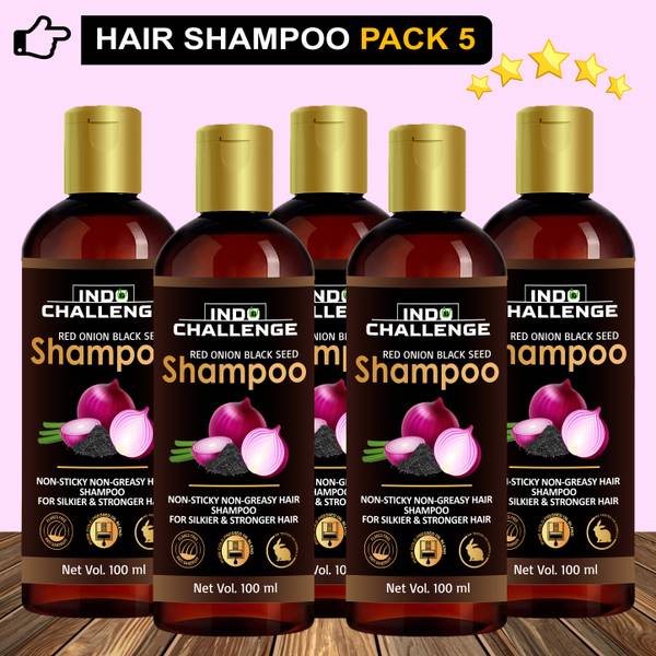 INDO CHALLENGE Red Onion Black Seed Shampoo Strong, Smooth and Silky ...