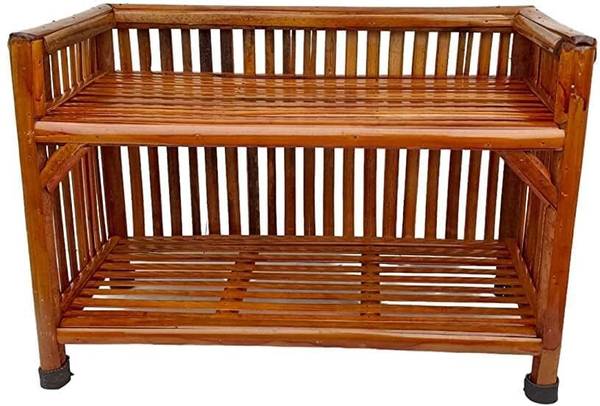 EVRA Wood, Bamboo,Cane shoe rack chappal stand, Bookshelf for office ...