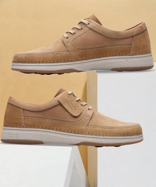 CLARKS Nature 5 Lo Dark Sand Combi Casuals For Men - Price History