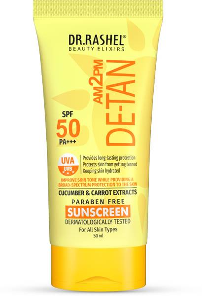 DR.RASHEL Sunscreen - SPF 50+++ PA+++ DE-TAN SUNSCREEN SPF 50 PA++ SKIN ...