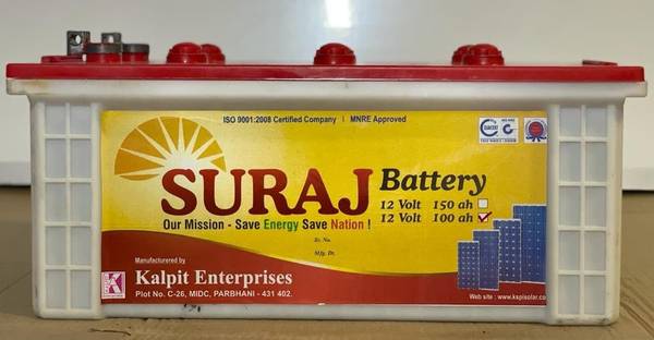 suraj SB 12V100AH Flat tubular battery Flooded Solar Battery - Price ...