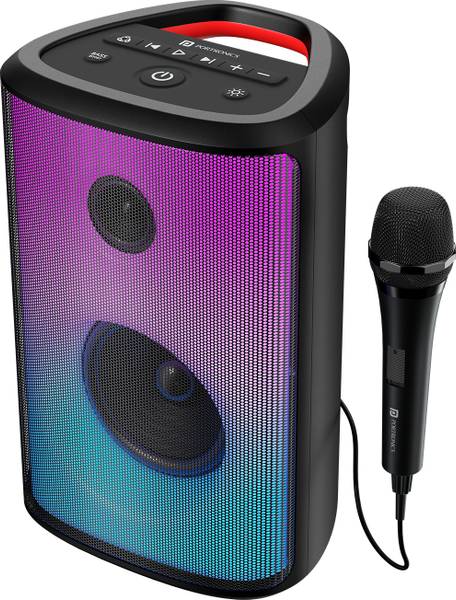 Portronics Dash 8 60W Bluetooth Party Speaker With karaoke Mic,6Hr ...