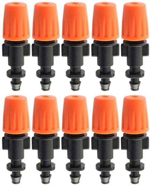 Rarehaunt Drip Irrigation Misting Nozzles Orange Nylon Micro Flow Sprinkler 10 Pcs Irrigation ...