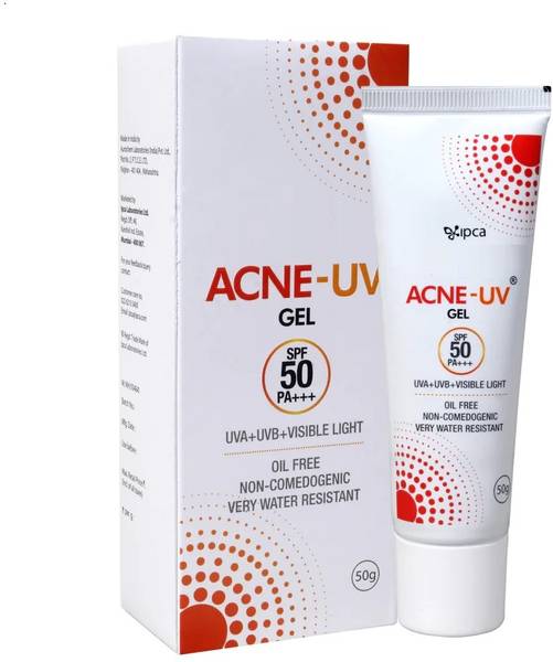 Acne -UV Gel 50 UVA+UVB+VISIBLE LIGHT Sunscreen Gel - SPF 50 PA ...