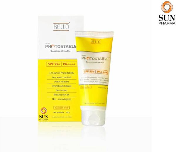 SUN PHARMA Sunscreen - SPF 55+ PA++++ Photostable Sunscreen Emulgel ...