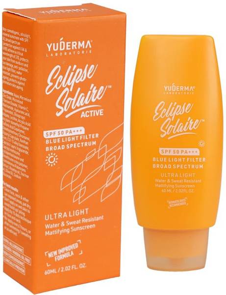 Eclipse Sunscreen - SPF 50 PA+++ Yuderma Solaire Mattifying Sunscreen ...